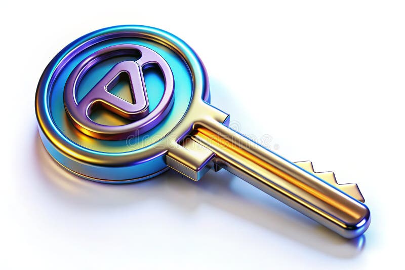 Colorful Abstract Email Key Symbol a Vibrant Digital Illustration for ...