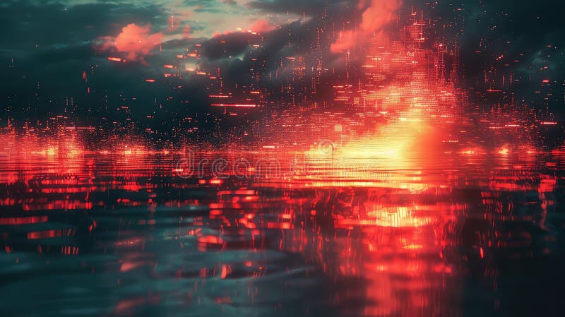 Dynamic Abstract Digital Pixel Noise Glitch Error Video Background ...