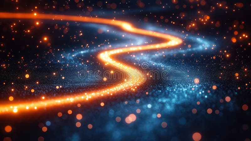 Dynamic Abstract Digital Roadmap. Modern Tech Concept for Digital ...