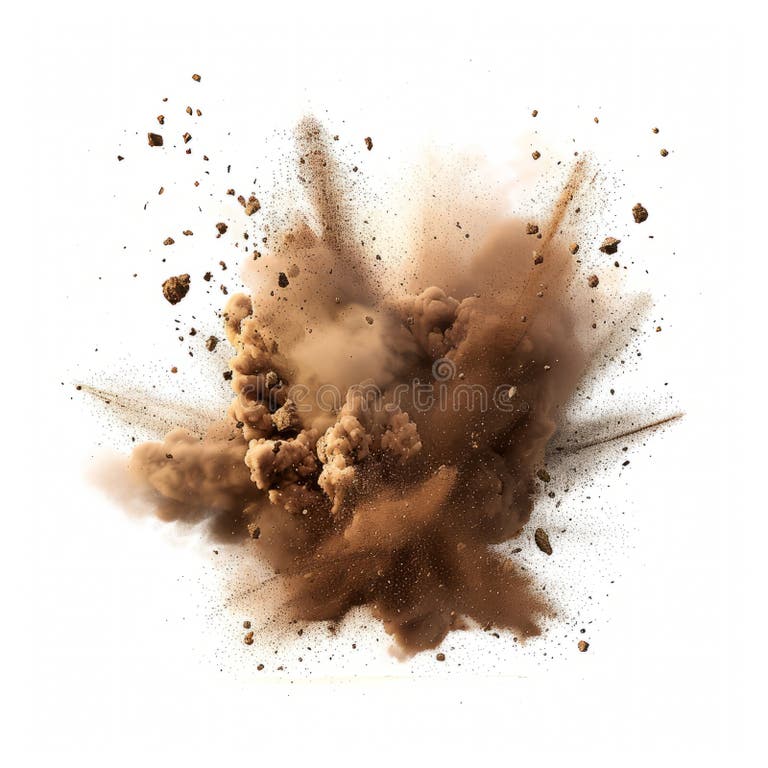 Dynamic Abstract of Dirt Clouds and Flying Particles, Creating a Soft ...