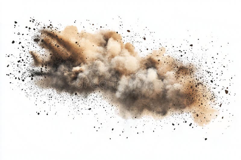Dynamic Abstract of Dirt Clouds and Flying Particles, Creating a Soft ...