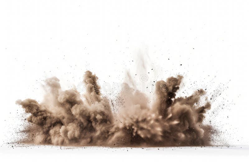 Dynamic Abstract of Dirt Clouds and Flying Particles, Creating a Soft ...