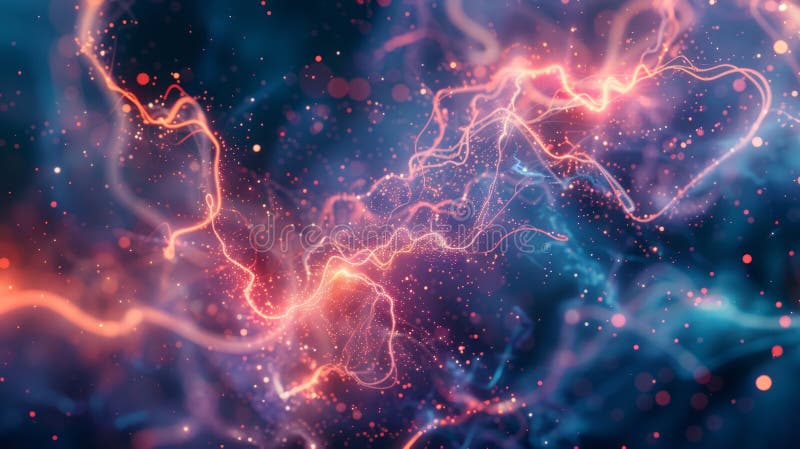 Dynamic Abstract Energy Flow - Futuristic Glowing Particle Trails ...