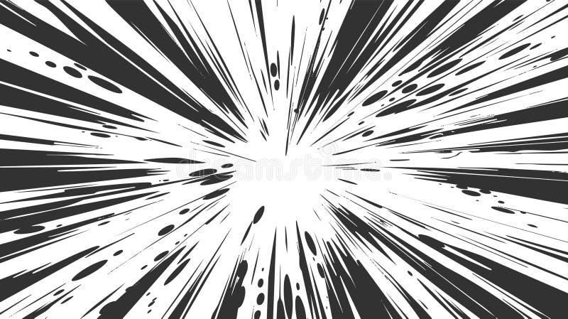 Dynamic Abstract Explosion Pattern with Black and White Radial Lines ...
