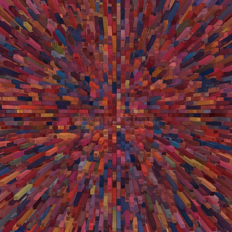 A Dynamic, Abstract Explosion of Rectangular Prisms in Vibrant Hues of ...