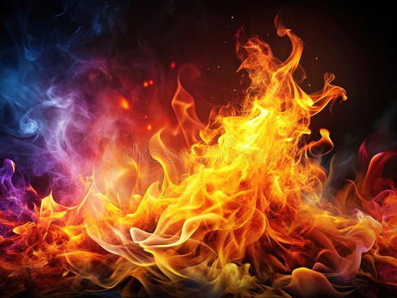 Dynamic Abstract Explosion a Stunning Fire and Smoke Background for ...