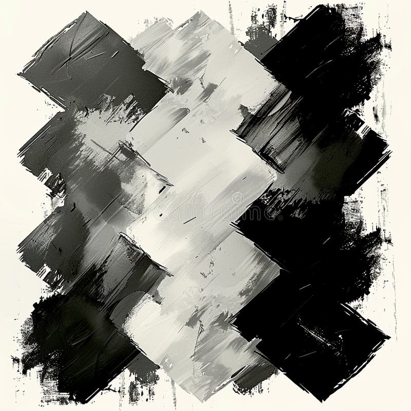 Dynamic Abstract Expression of Movement and Contrast in Black and White ...