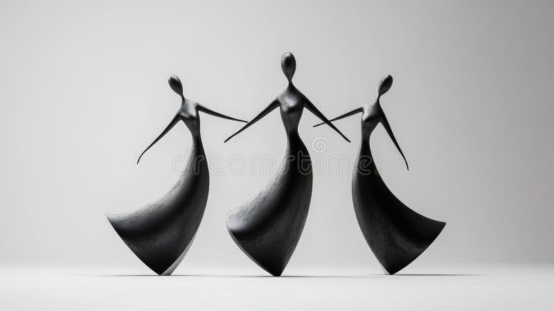 Dynamic Abstract Figures in Dance, Captured in a Minimalist Digital Art ...