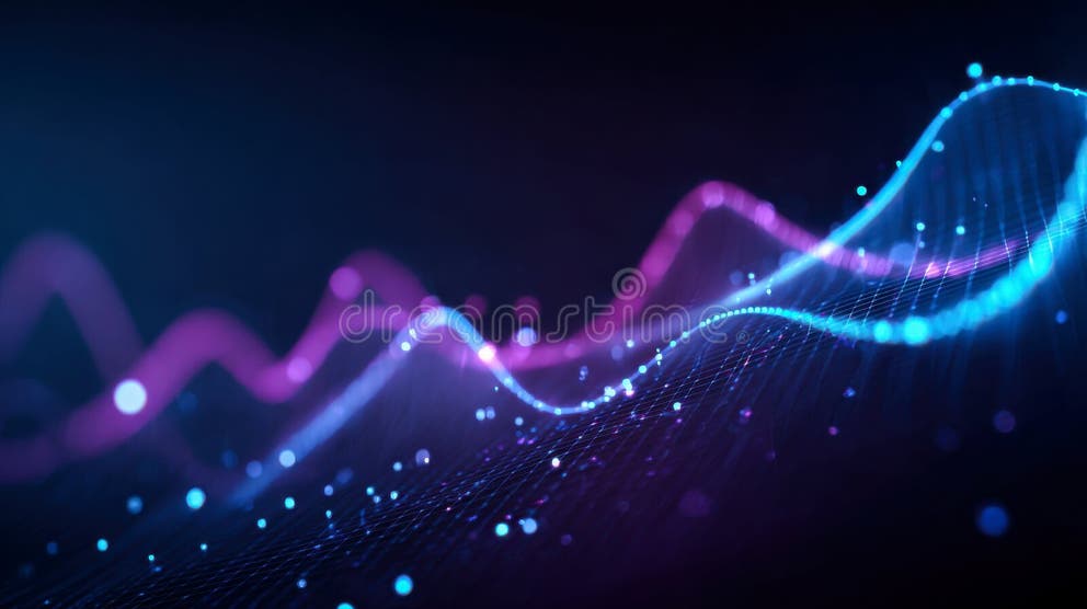 Dynamic Abstract Finance Visualization Using Vibrant Colors and Wave ...