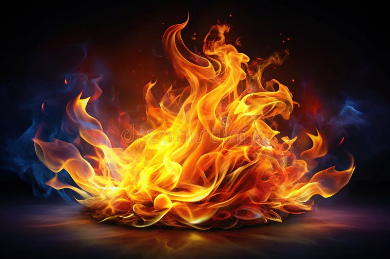 Dynamic Abstract Fire Animation Swirling Flames Dancing in a Passionate ...