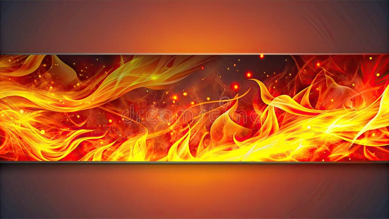Dynamic Abstract Fire Banner Design Template for Modern Print and ...