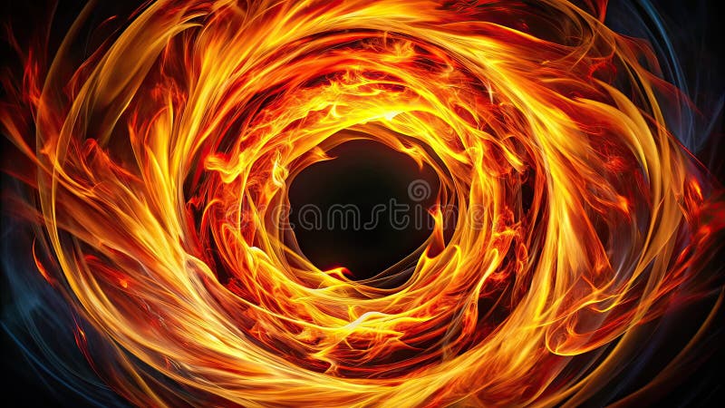 Dynamic Abstract Fire Circle a Fiery Burst of Energy for Modern Design ...