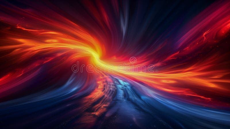 Dynamic Abstract Fire and Ice Flow Stock Illustration - Illustration of ...