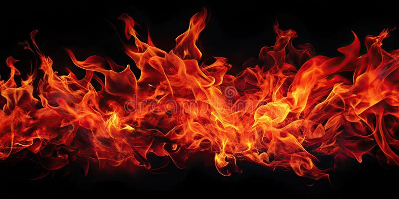 Dynamic Abstract Fire Pattern a Visually Striking Red Flame Design on a ...