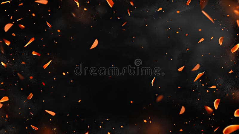 Dynamic Abstract Fire Sparks Texture with Flying Embers on a Dark ...