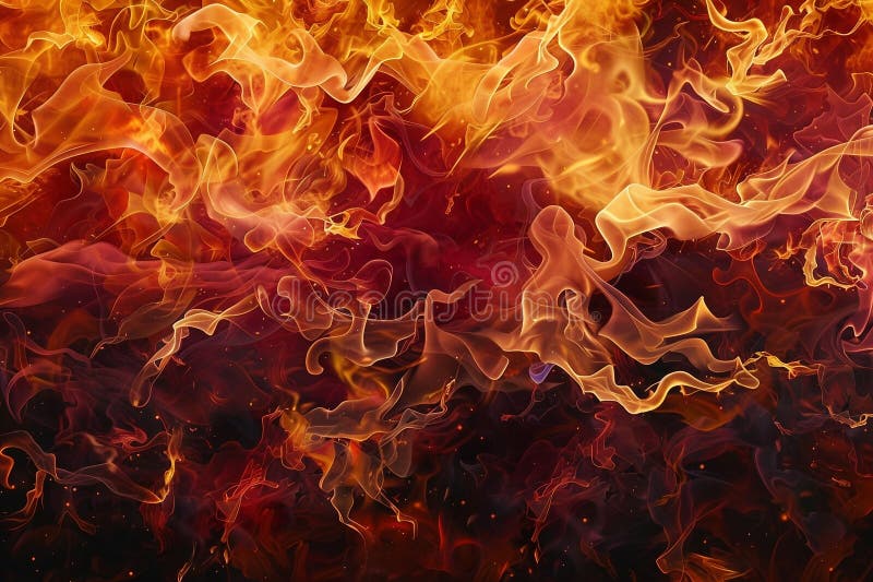 Dynamic Abstract Fire Texture with Vivid Flames and Fiery Energy ...