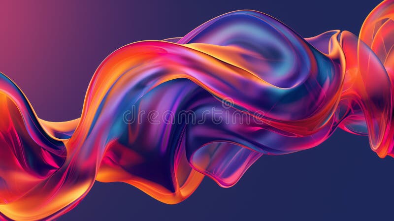 Dynamic Abstract Fluid Colorful Ribbons Motion Dark Gradient Background ...