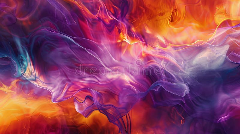 Dynamic Abstract Fluid Patterns Captivating Colorful Display of Energy ...