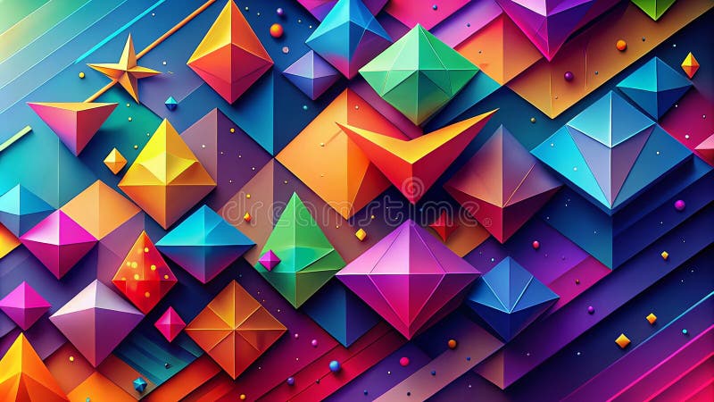 Dynamic Abstract Geometric Animation Background LeftAligned Design with ...