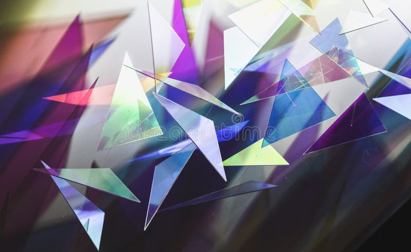 Dynamic Abstract Geometric Display with Vibrant Colors and Lighting ...