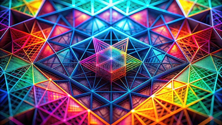 Dynamic Abstract Geometric Grid Pattern Background a Vibrant and Modern ...