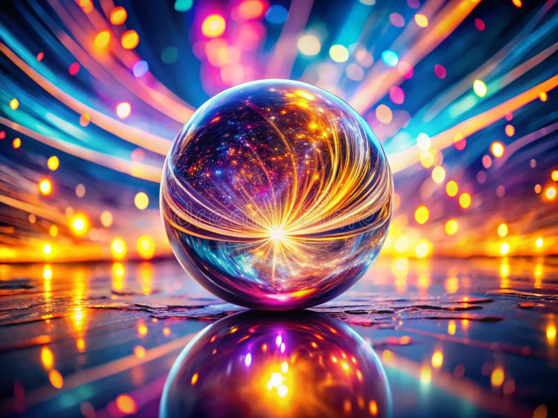 Dynamic Abstract Glowing Orb Swirling Light Trails and Mesmerizing ...