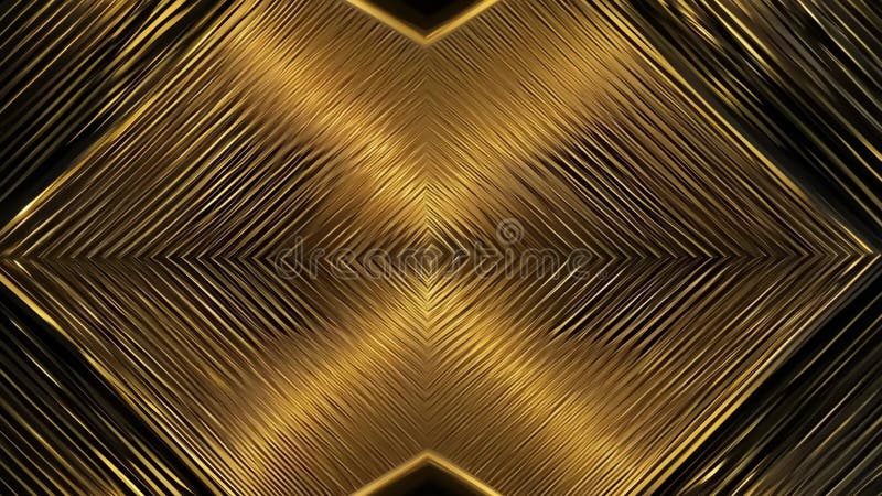 A Dynamic Abstract Gold Pattern with Symmetrical Lines and Reflections ...