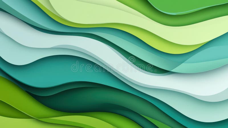 Dynamic Abstract Green Curves Blend Modern Textures for a Fresh ...