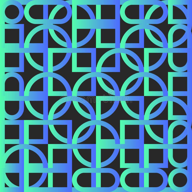 Dynamic Abstract Grid of Circles, Squares, Ovals, Rectangles ...
