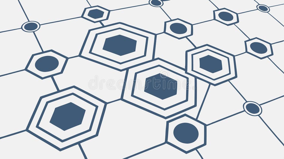 Dynamic Abstract Hexagonal Pattern, Interconnected Network Design, Vector Design Generative AI ...