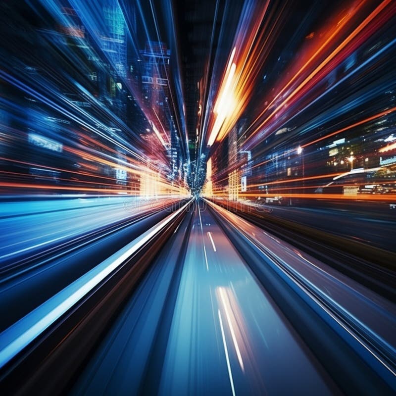 Dynamic Abstract: High-speed MRT Track Illustrates Motion Light ...