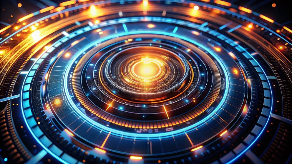 Dynamic Abstract HUD Technology Background Loop Immersive 4K Animation ...