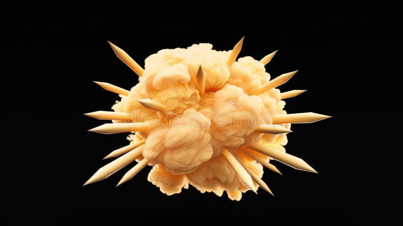 A Dynamic Abstract Illustration Featuring an Explosive Burst Cutout ...