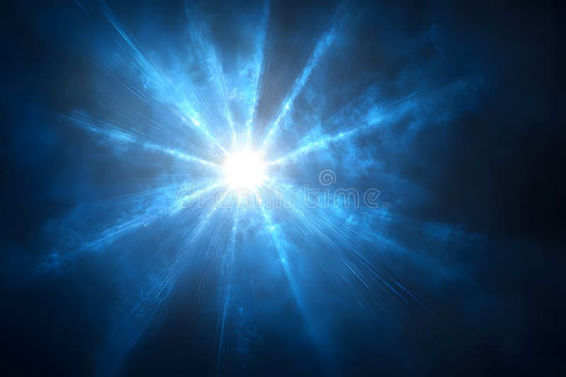 Radiant Blue Burst Abstract for Space and Energy Themes in Creative ...