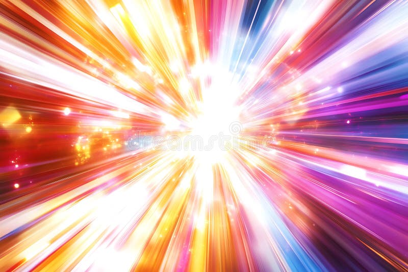 A Dynamic Abstract Image Featuring a Radiating Burst of Vibrant and ...