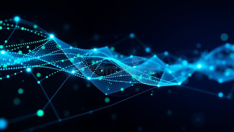 Futuristic Network Connection Visualizing Technological Interconnectivity Stock Illustration ...