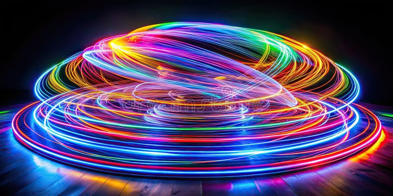 Dynamic Abstract LED Light Painting Trails a Vibrant Exploration of the ...