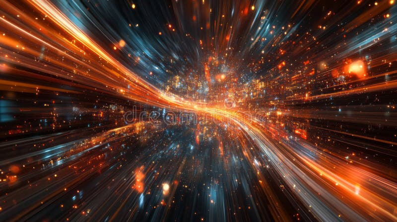 Dynamic Abstract Light Burst Background Stock Illustration ...