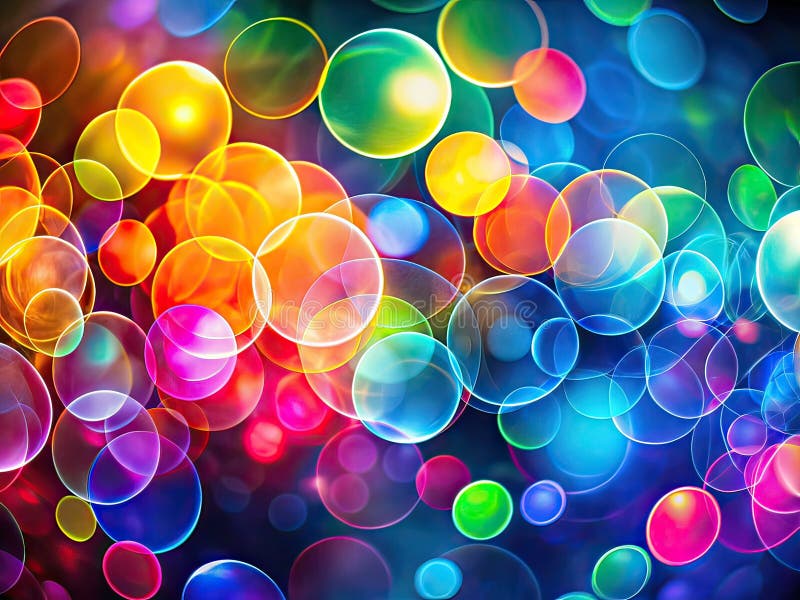 Dynamic Abstract Light Cascade a Vibrant Spectrum of Overlapping ...