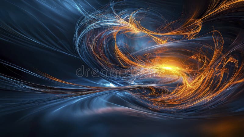Dynamic Abstract Light Lines Twisting in Vibrant Colors Digital Art ...