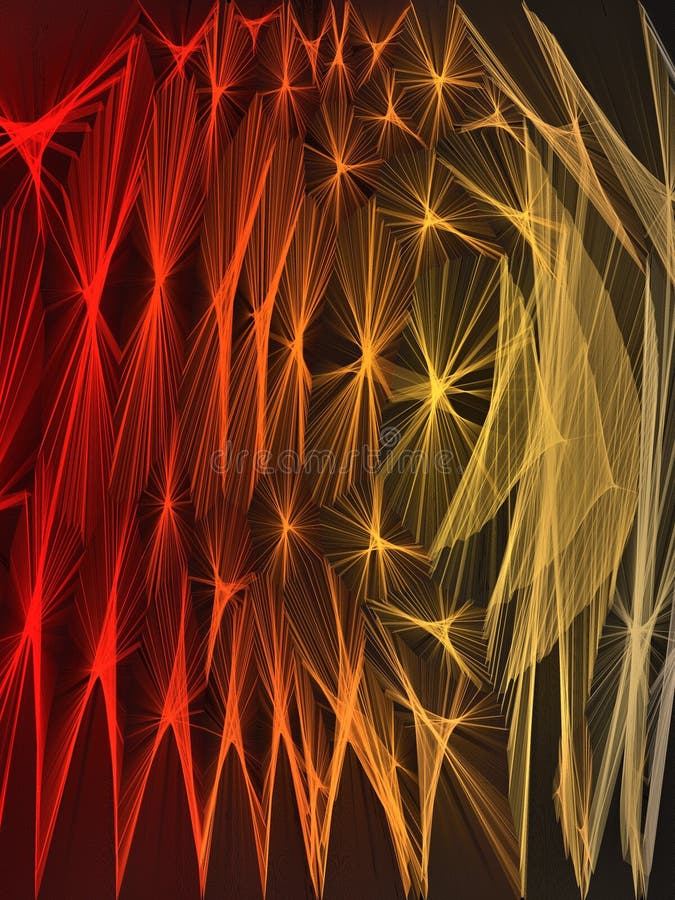 Dynamic Abstract Light Pattern with Red, Orange, and Yellow Energy ...