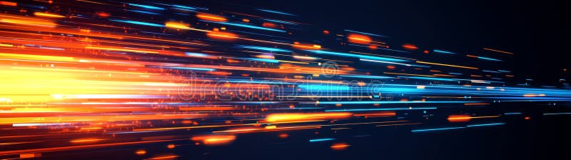 Dynamic Abstract Light Rays in Warm Oranges, Pinks, and Cool Blues ...