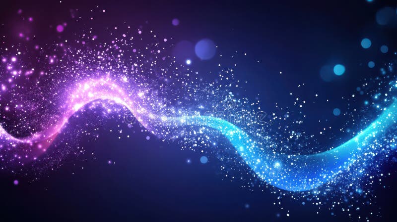 Dynamic Abstract Light Wave and Sparkle Background for Creative Design ...