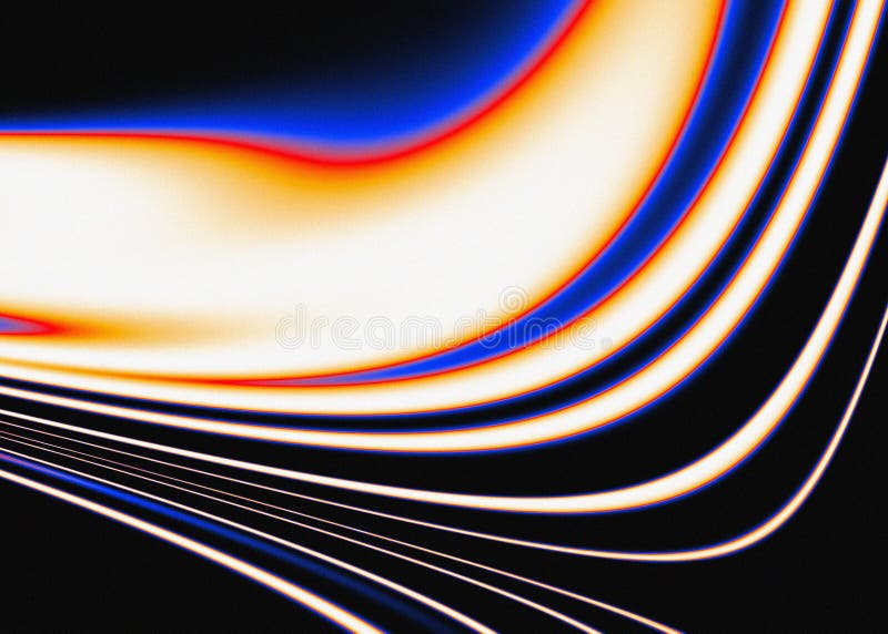 Dynamic Abstract Light Waves and Curves Design Stock Illustration ...
