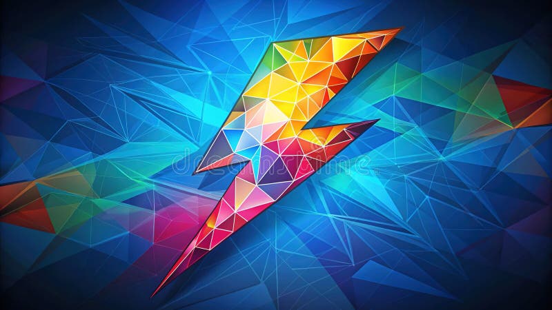 Dynamic Abstract Lightning Bolt Geometric Doodle Brush Strokes Vector Background for Modern ...