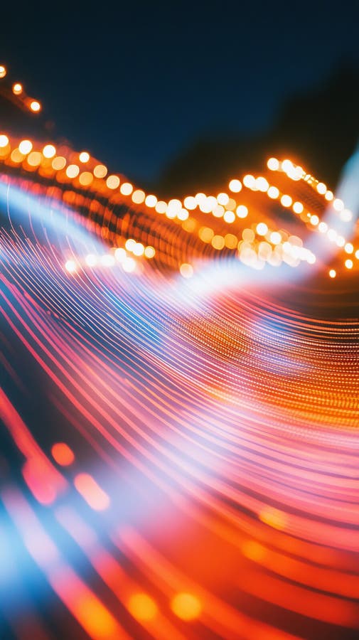 Dynamic Abstract Lights Creating Electric Patterns in a Futuristic ...