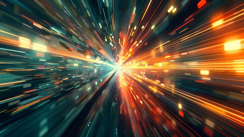 Abstract Lightspeed Streaks Vibrant Colorful Motion Blur Effect ...