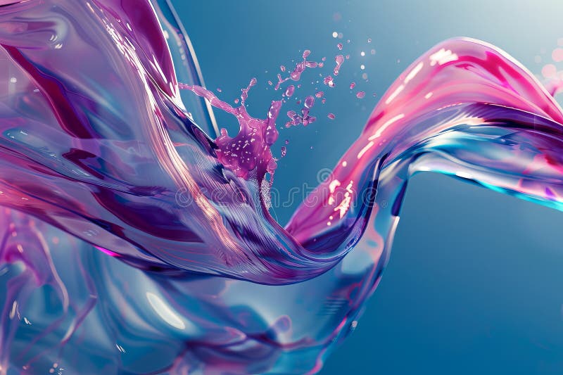 Dynamic Abstract Liquid Design with Transparency Stock Illustration ...