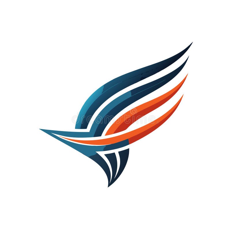 Abstract Vector Logo Design with Gradient Effect Featuring Curved Lines ...