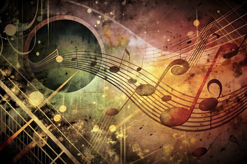 Dynamic Abstract Music Waves Melodies Rhythm Patterns Colors Background ...